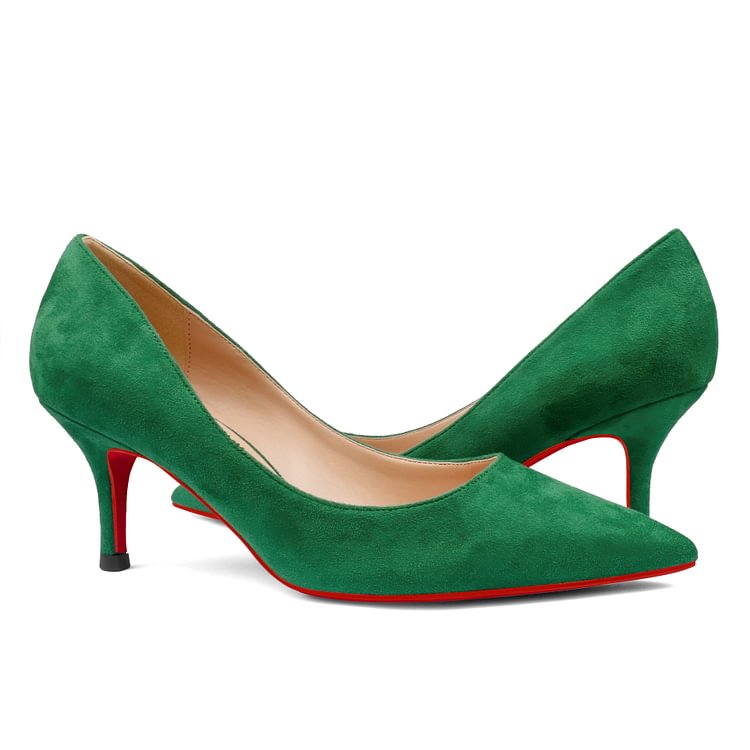 60mm Kitten Heels Pumps Summer Daily Suede