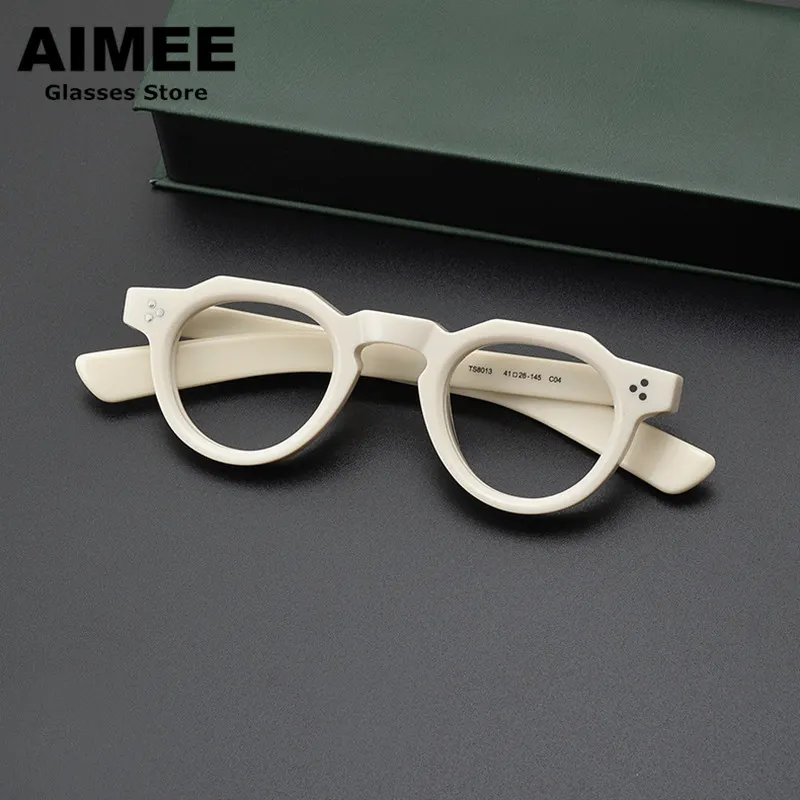 America Designer Oval Round Acetate Glasses Frame Men Women Optical ...