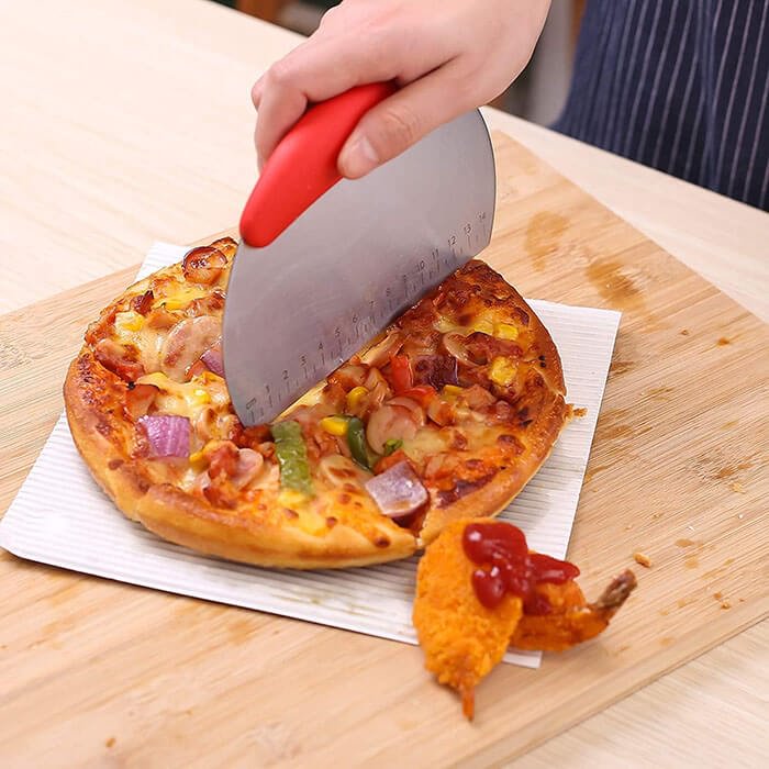 Stainless Steel Bench Scraper Multi-Purpose Dough Pastry Cutting Tool