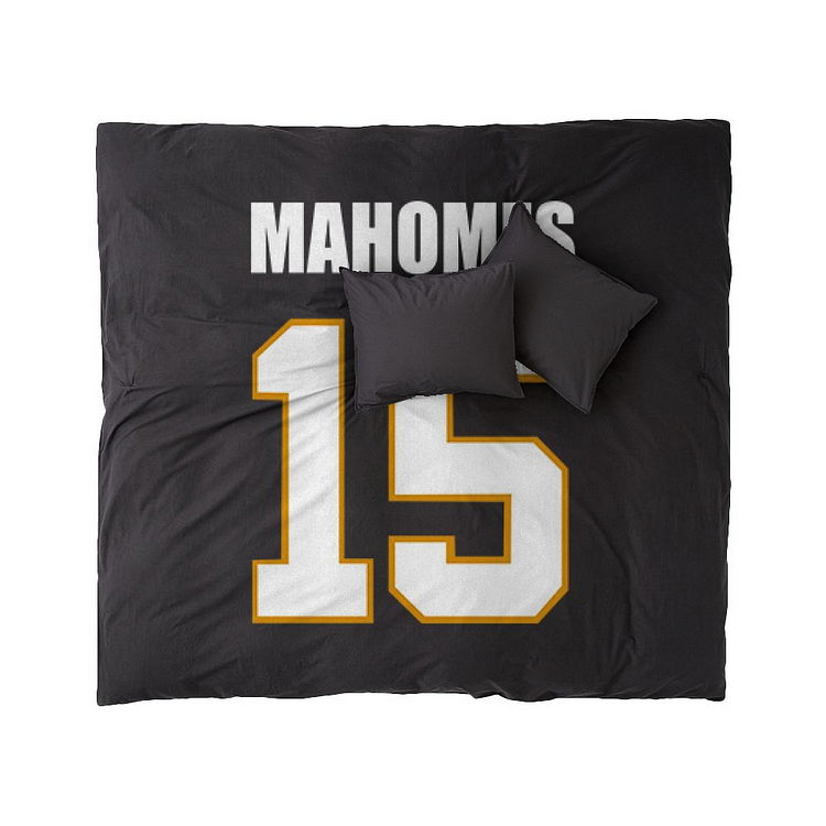 KC Number 15 Patrick Mahomes, Kansas City Chiefs Duvet Cover Set