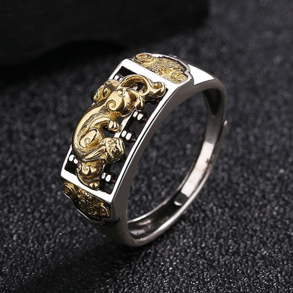 Sterling Silver Vintage Wealthy Pixie Abacus Ring