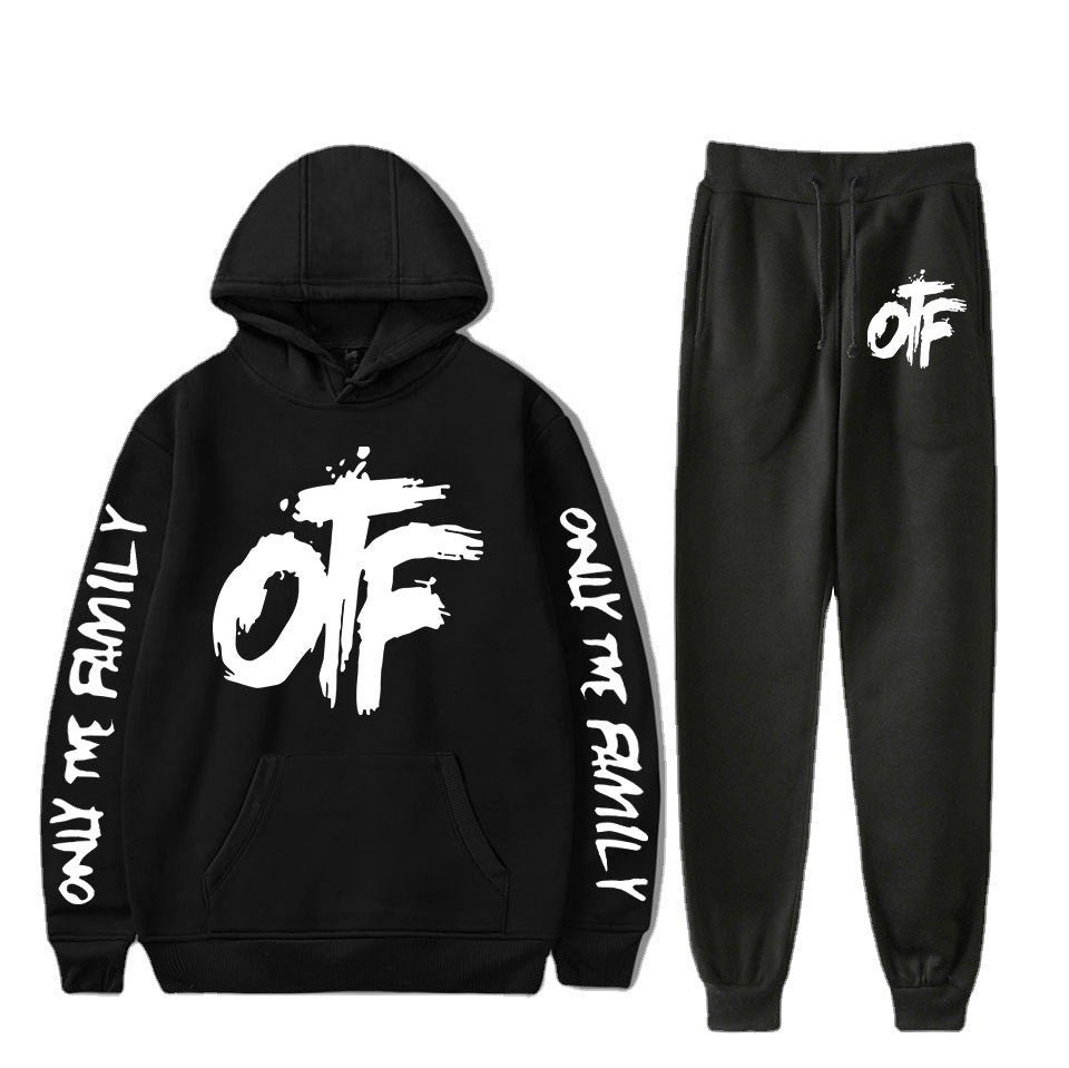 Rapper Lil Durk OTF Hoodie Hip Hop Sweatshirt Pants Set