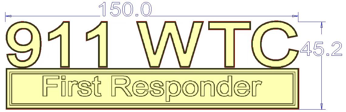 911 WTC First Responder Badge Custom Emblem Car Metal Badge 4pcs ...