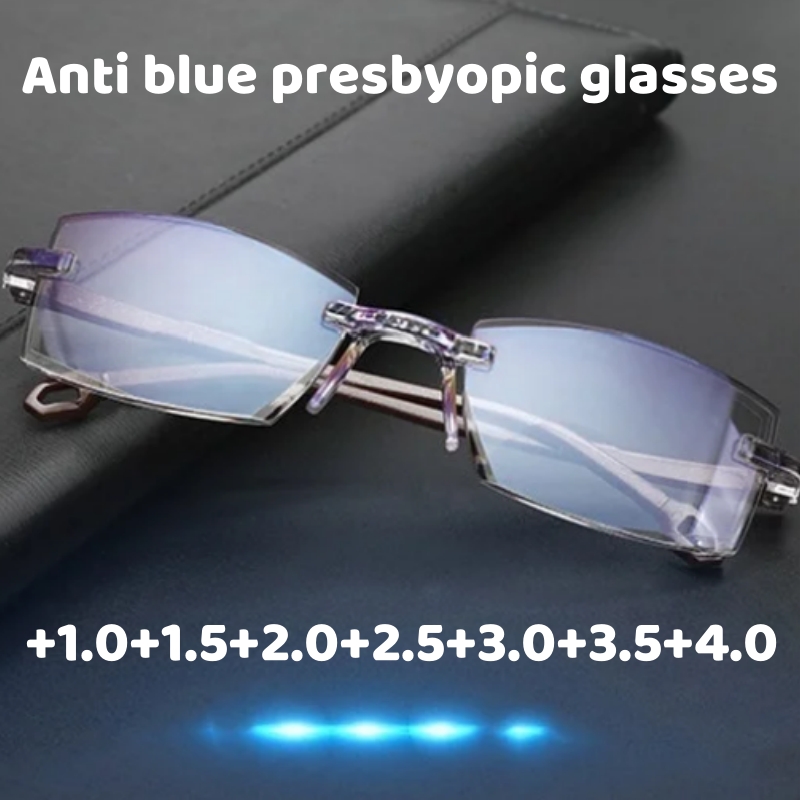 Blue Light Blocking Eye Protection Far Sight Glasses New Frameless ...