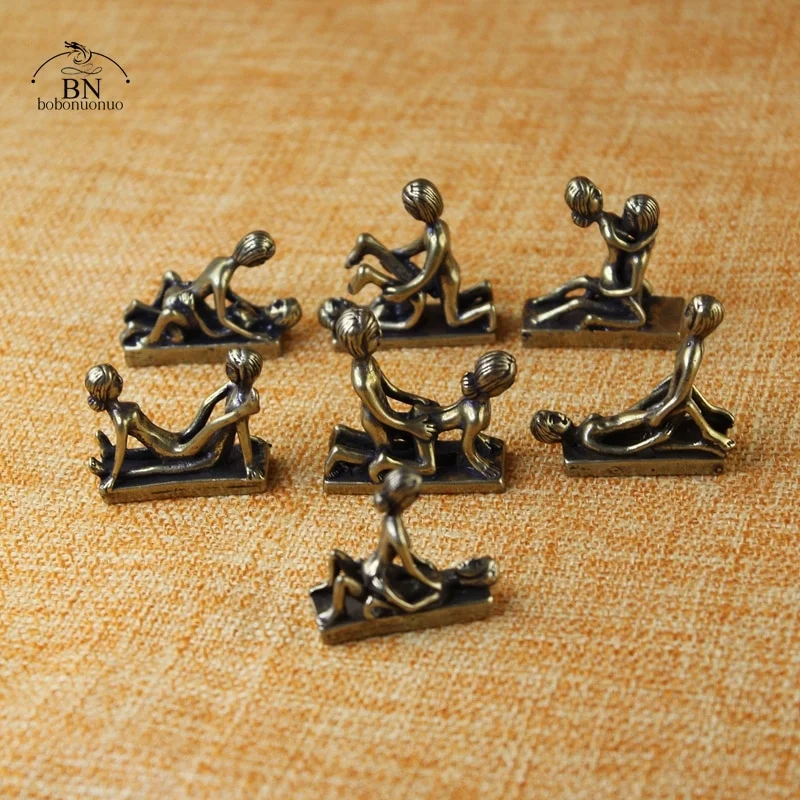 Athvotar Postures Brass Sexy Figurine Status Funny Mini Sex Home Decor