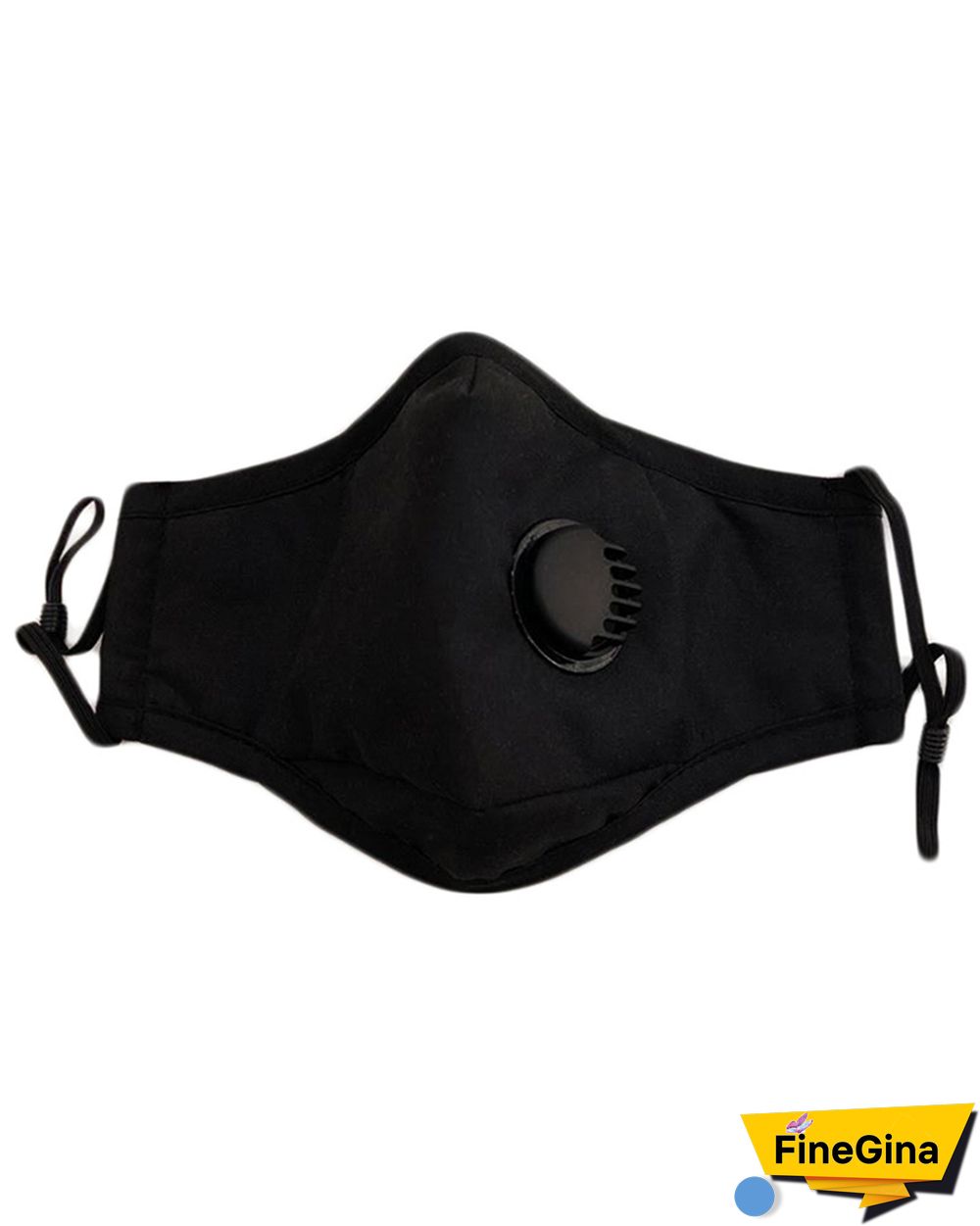FineGina Breathing Washable Ear Loop Valve Face Mask
