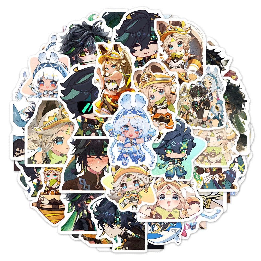Genshin Impact Merch Fans Collection Natlan Role Stickers 48 Pieces ...