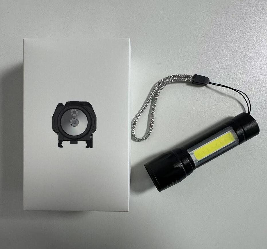 Mini 300 Lumens Flashlight, Small Rechargeable LED Tactical Strobing ...