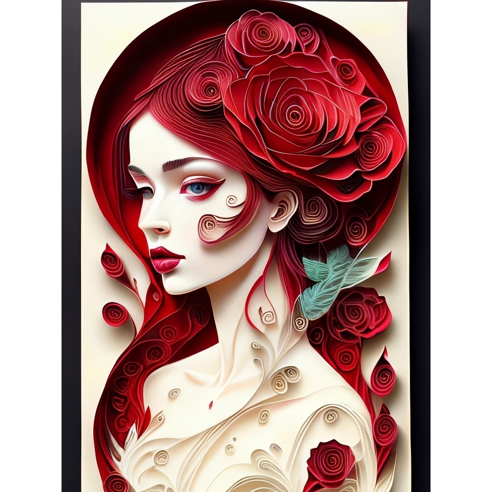 Paper Filigree painting Kit - Northeast Tiger