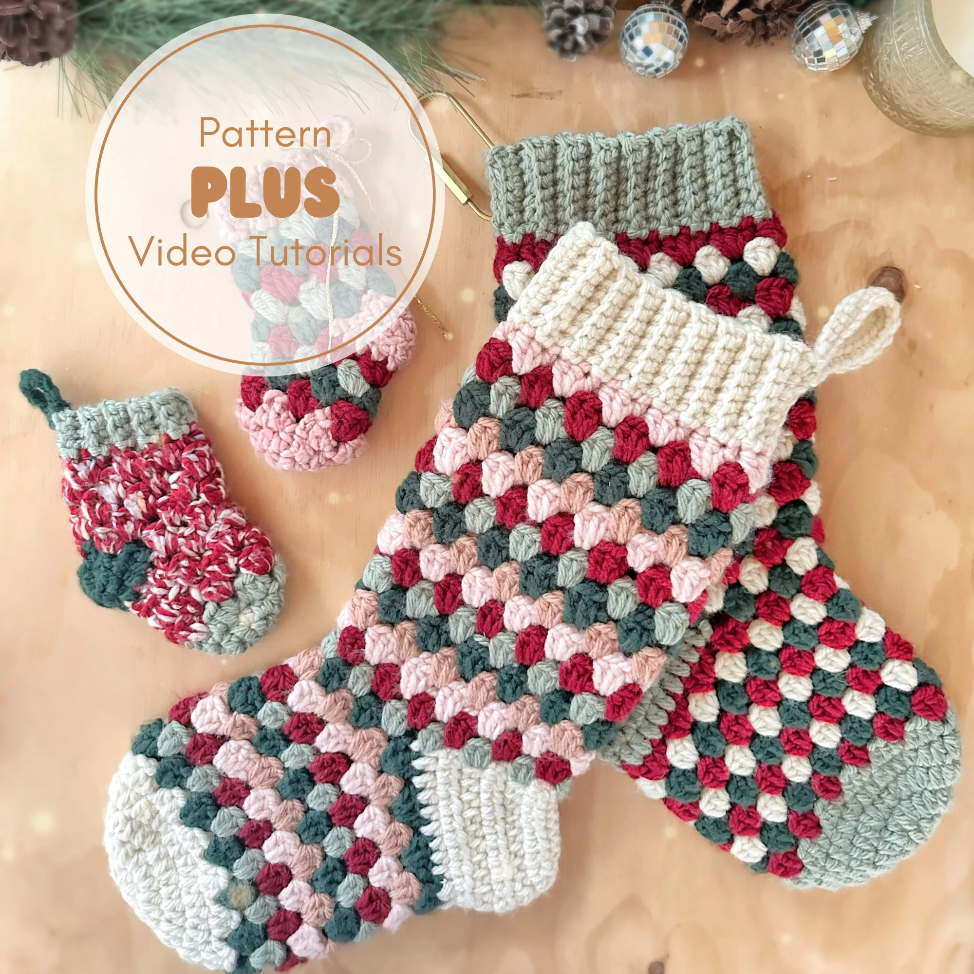 【2 Sizes】Vintage Stocking Digital Pattern