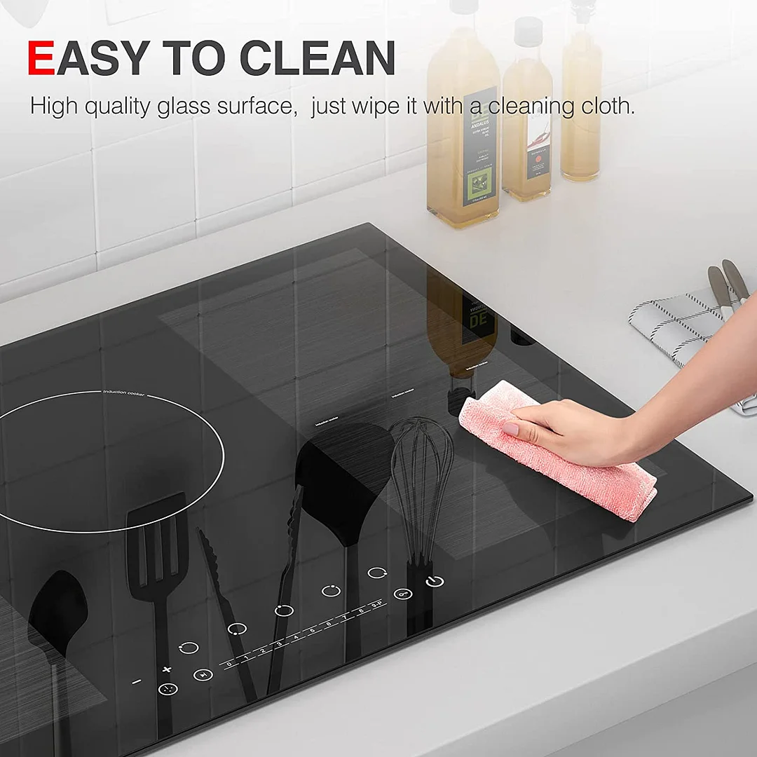 Induction Cooktop, 30 Inch Electric Stove with 5 Burners Including 2 ...