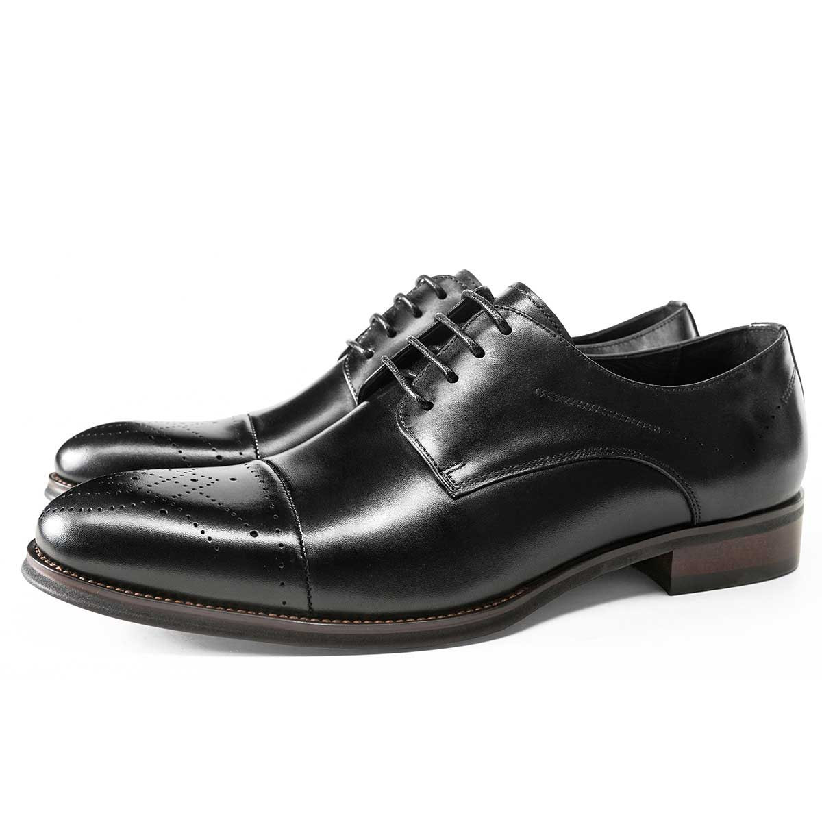 Classic Mens Black Derby Dress Shoes Business : Free Shipping