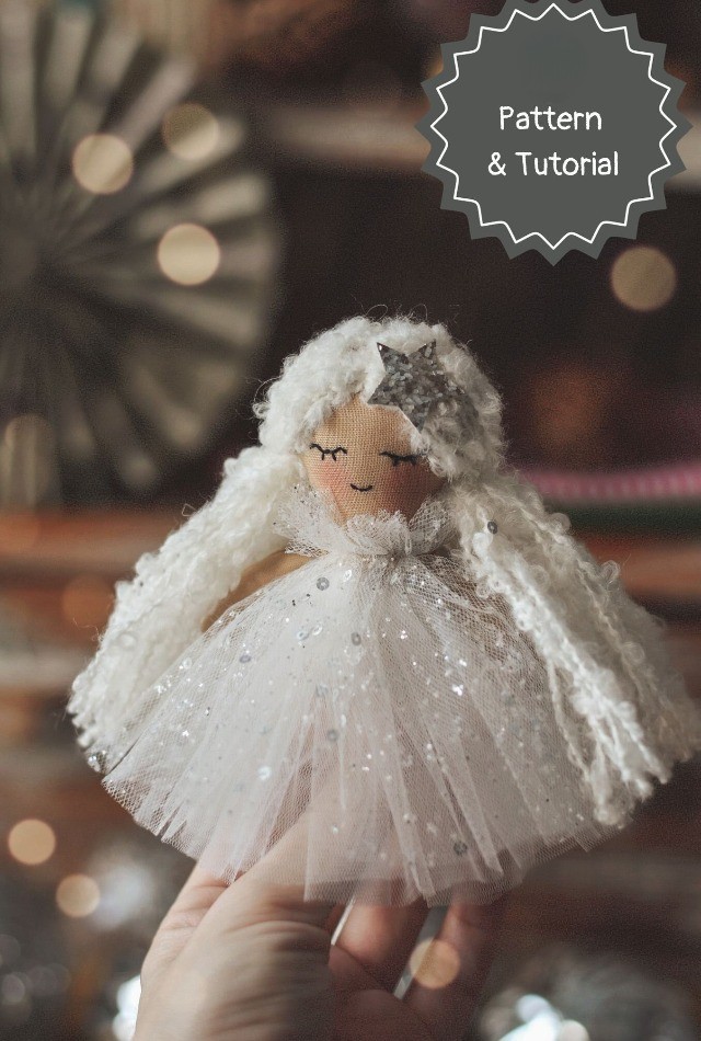 Mini doll pattern, mini doll sewing pattern, angel doll pattern, angel ...