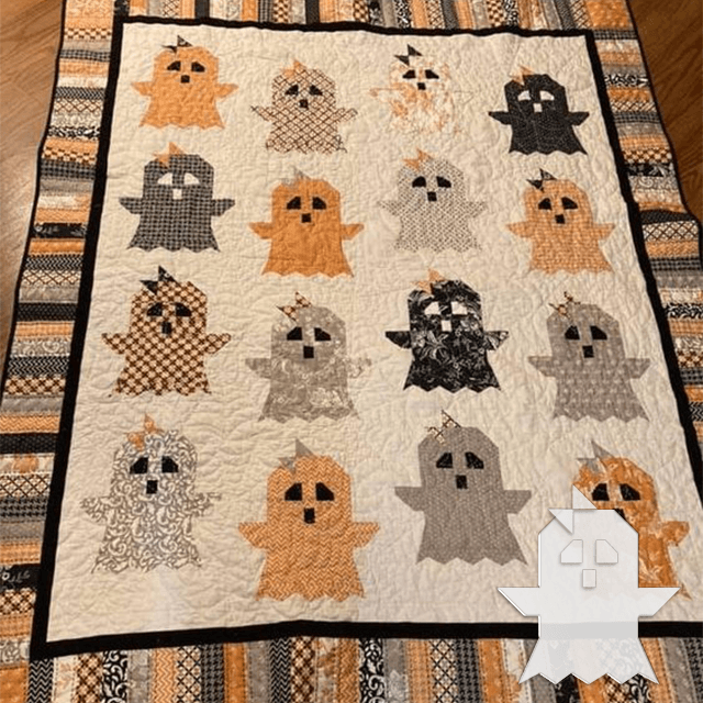 Halloween Cute Ghost Quilt Template Set-With Instructions