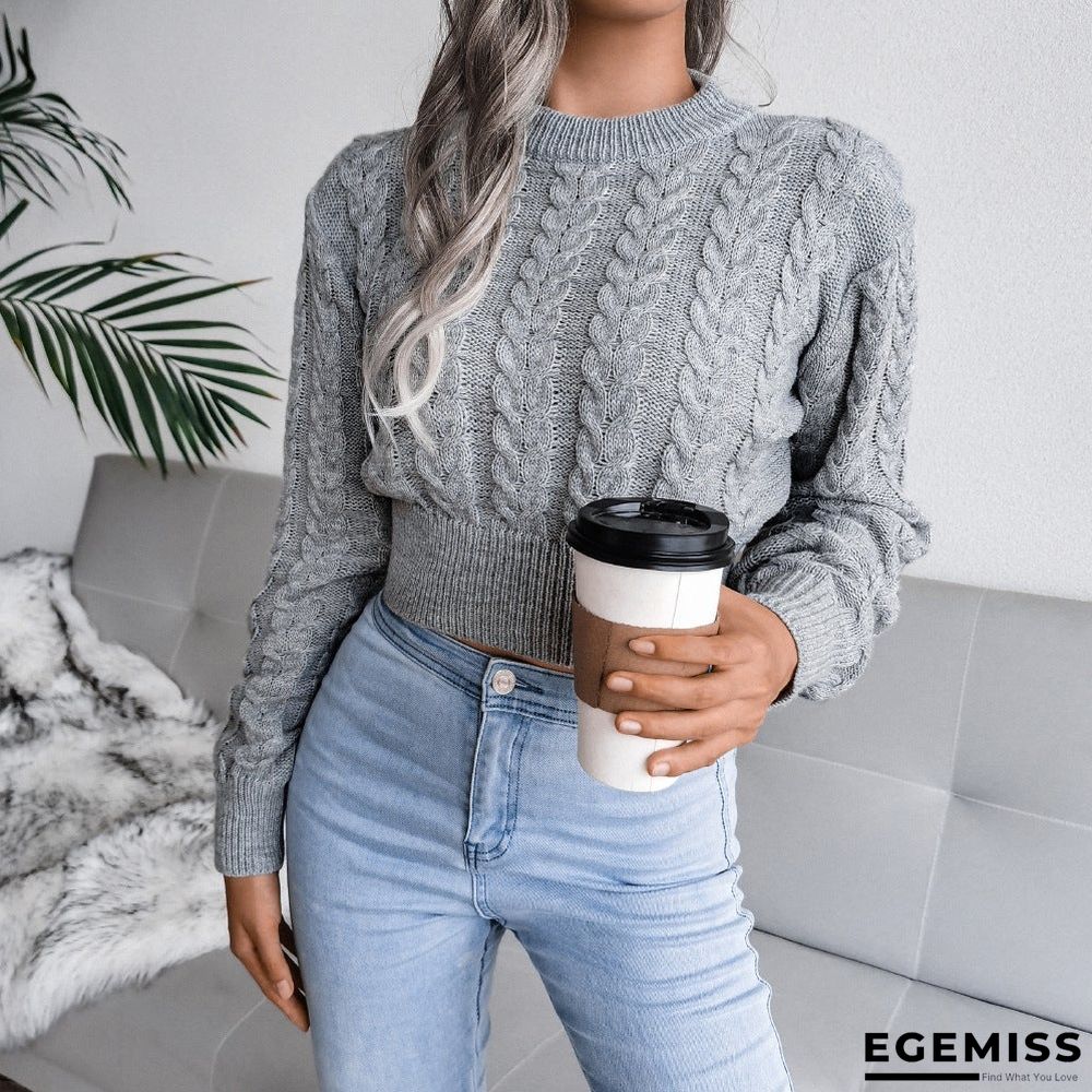 Twist Waist Knitted Navel-exposed Sweater - EGEMISS