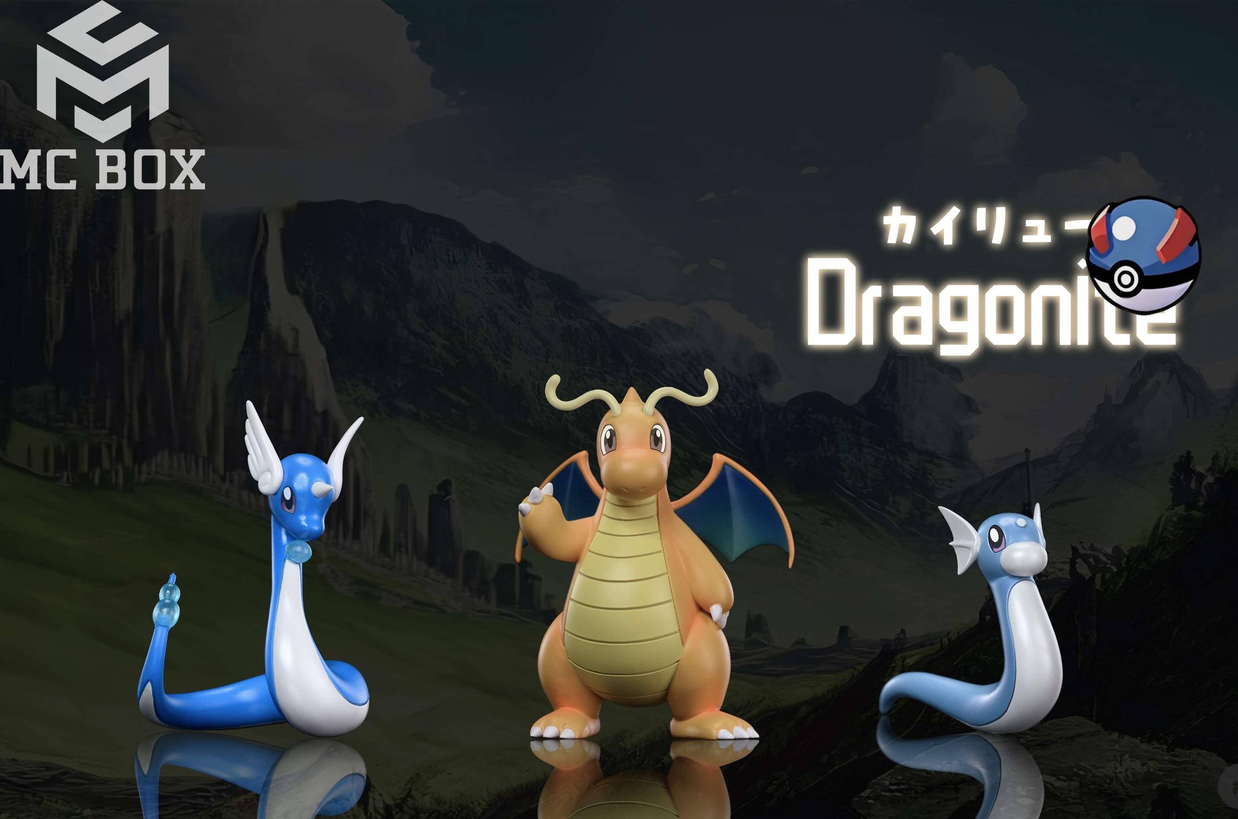 Evolution of Dragonite Set - Pokemon Statue - MC BOX Studio