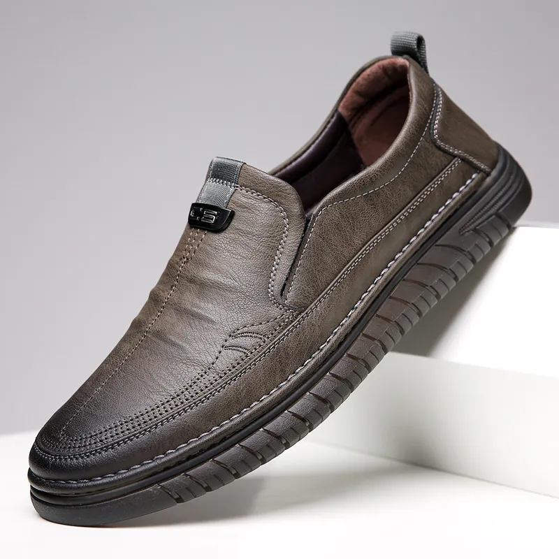 Premium Genuine Leather Slip-On Comfort Loafers – Lightweight & Arch ...