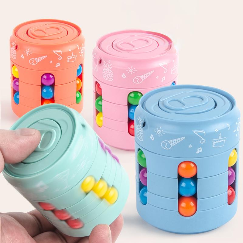 3 In 1 Pop Can-shaped Magic Cube And Fidget Spinner