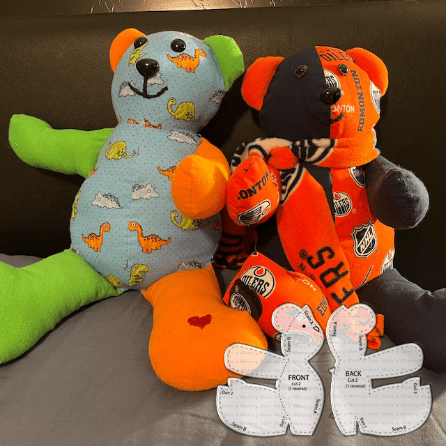 Simple Memory Bear Template Set - With Instructions