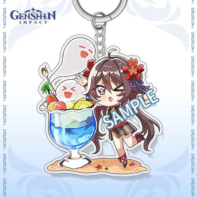 Genshin Impact Ganyu Keychain Acrylic Backpack Pendant-Genshin Impact ...