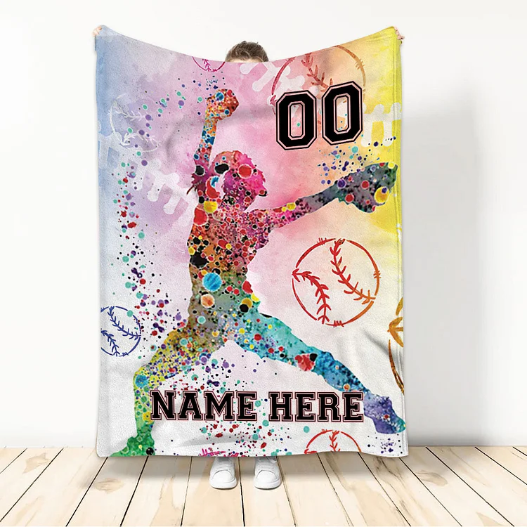 Personalized Softball Blanket For Comfort & Unique|BKKid401