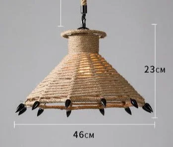 Hemp Rope Lamp Retro Creative Personality American Rural Small Chandelier