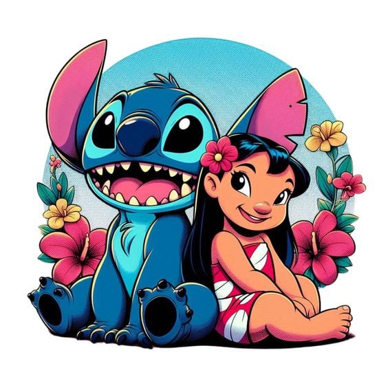 Stitch and Girl (velvet cloth) AB drill full round/square diamond painting