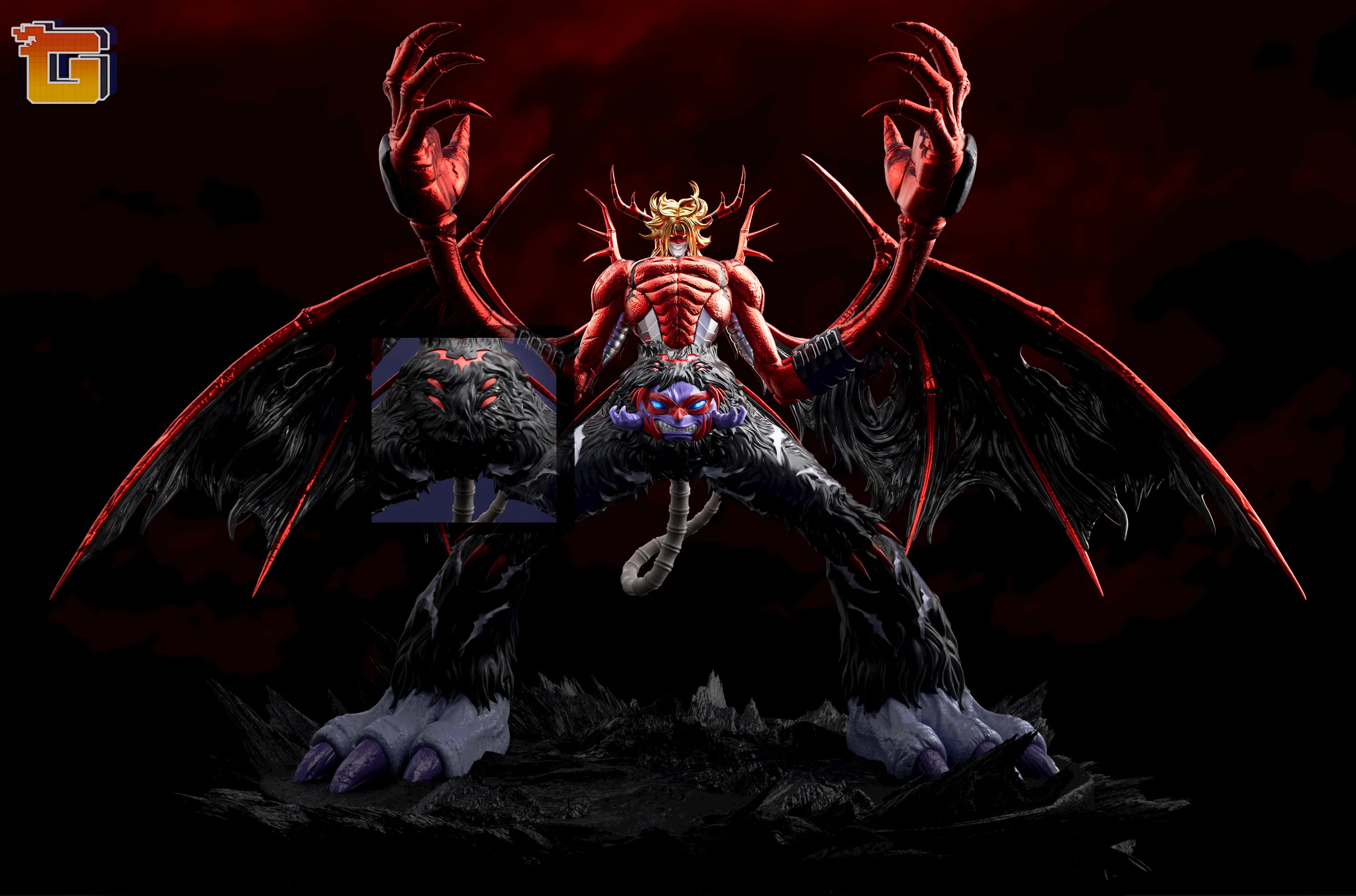 1/8 Scale Venom Vamdemon - Digimon Resin Statue - Three Go Studio [Pre ...