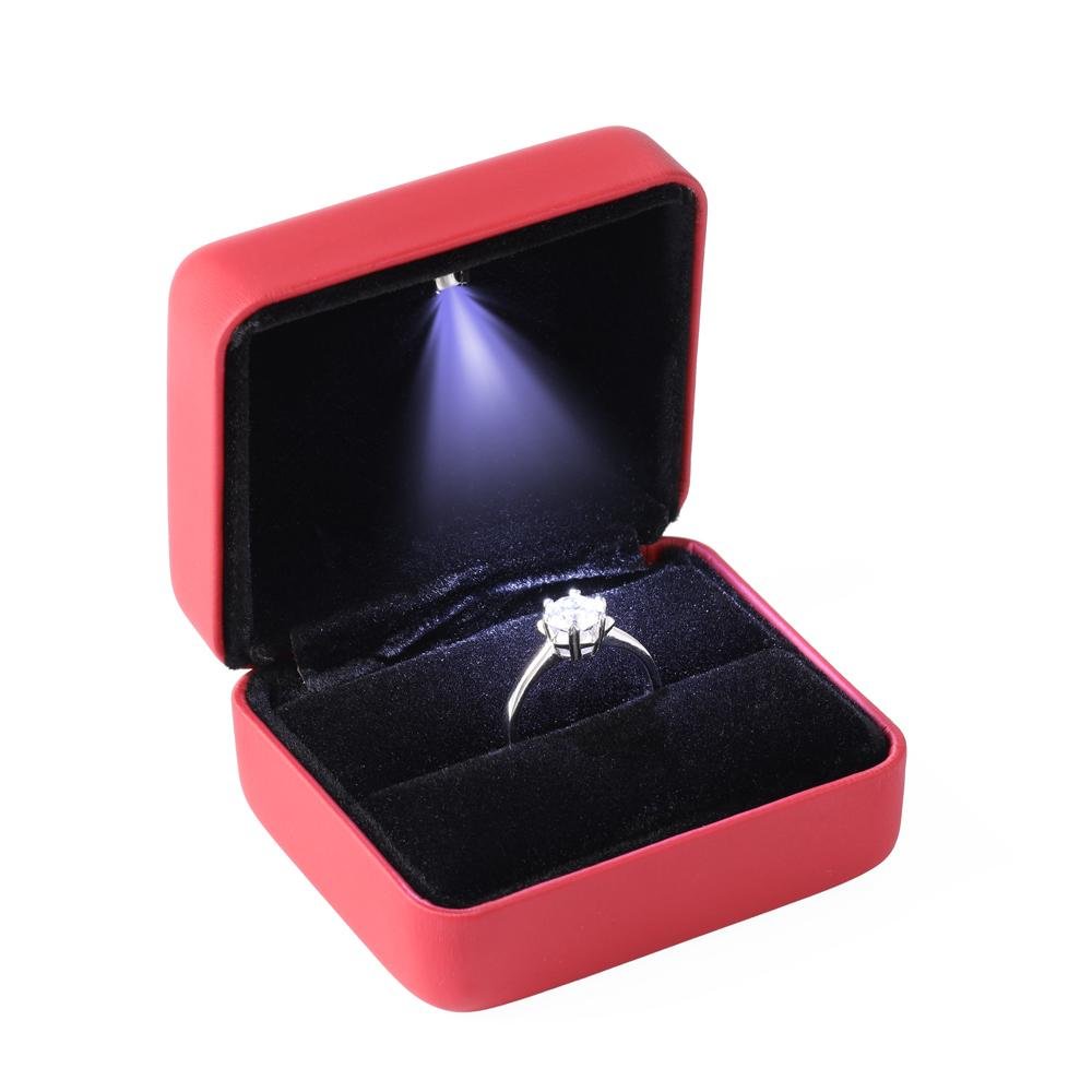 Ring Box with LED Light Jewelry Gift Box