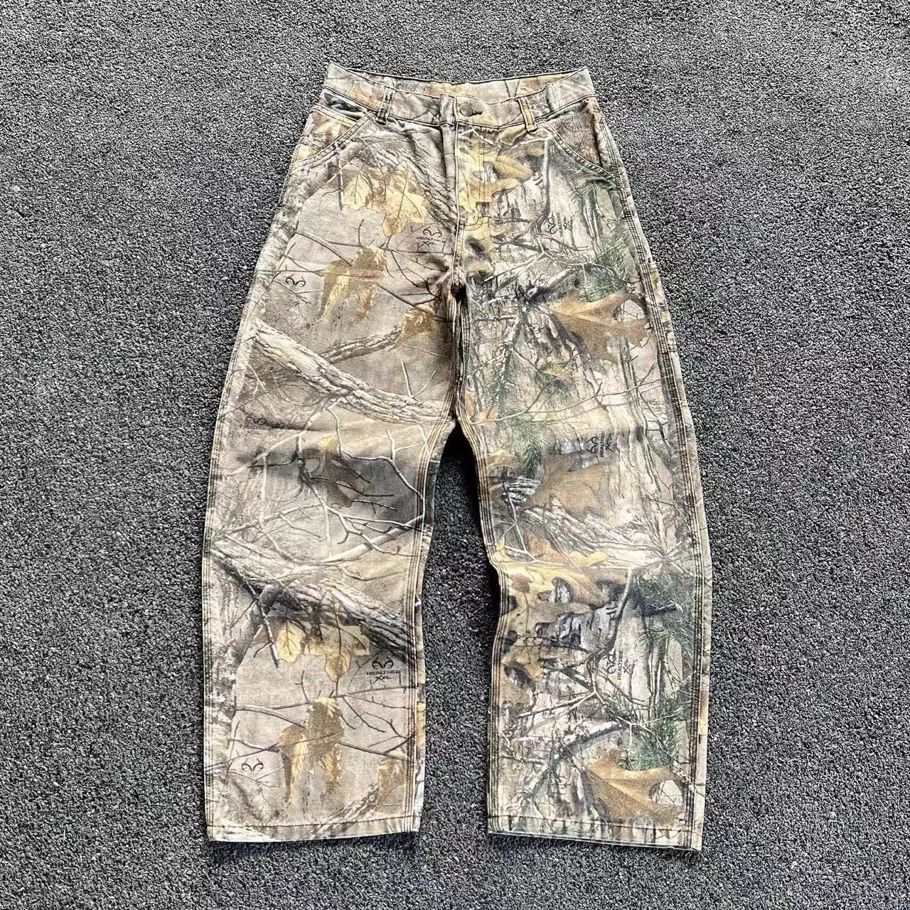 Uveng Sales 2024 Summer New Retro Leisure Twigs Camouflage Trousers ...