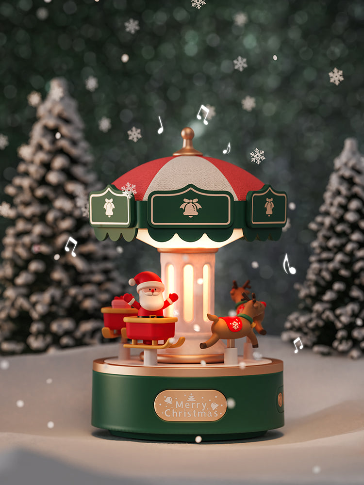 Christmas Carousel Bluetooth Speaker Music Box