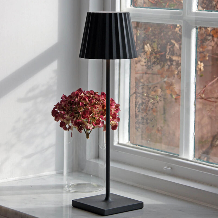 Portable Rechargeable Touch Pleated Table Lamp - Dimmable & Waterproof ...