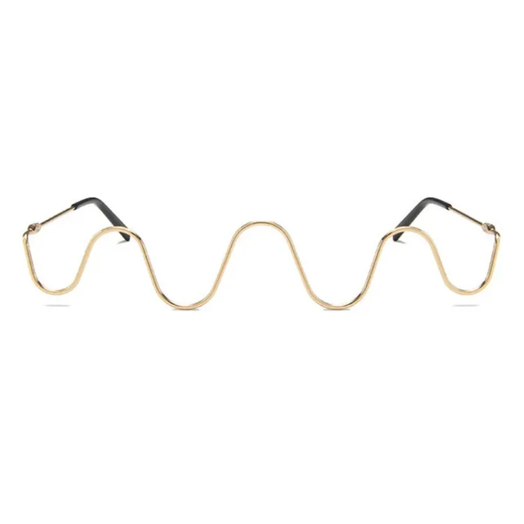 Ins Cool Trendy Personality Wave Decorative Glasses Lensless Photo ...