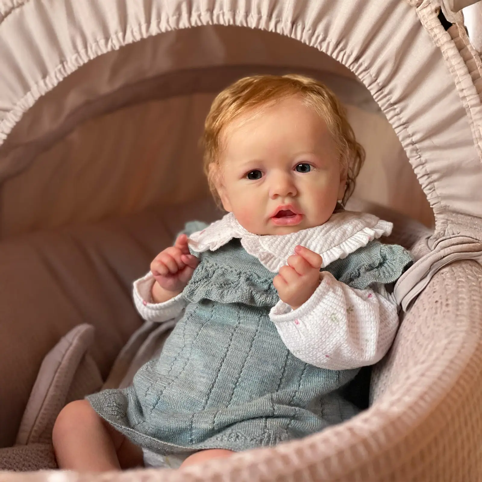 20'' Lifelike Realistic Awake Girl Doll Named Mesia Reborn Baby Doll ...