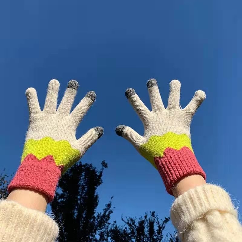WINTER HIT COLOR COUPLE GLOVES