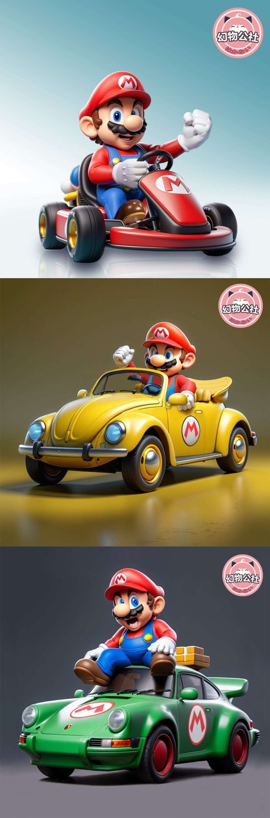 Mario Buy Car - Super Mario Resin Statue - HuanWuGongShe Studio