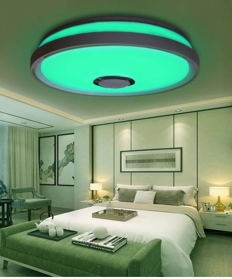 Music LED Ceiling Lights RGB APP Control Ceiling Lamp Bedroom 36W ...