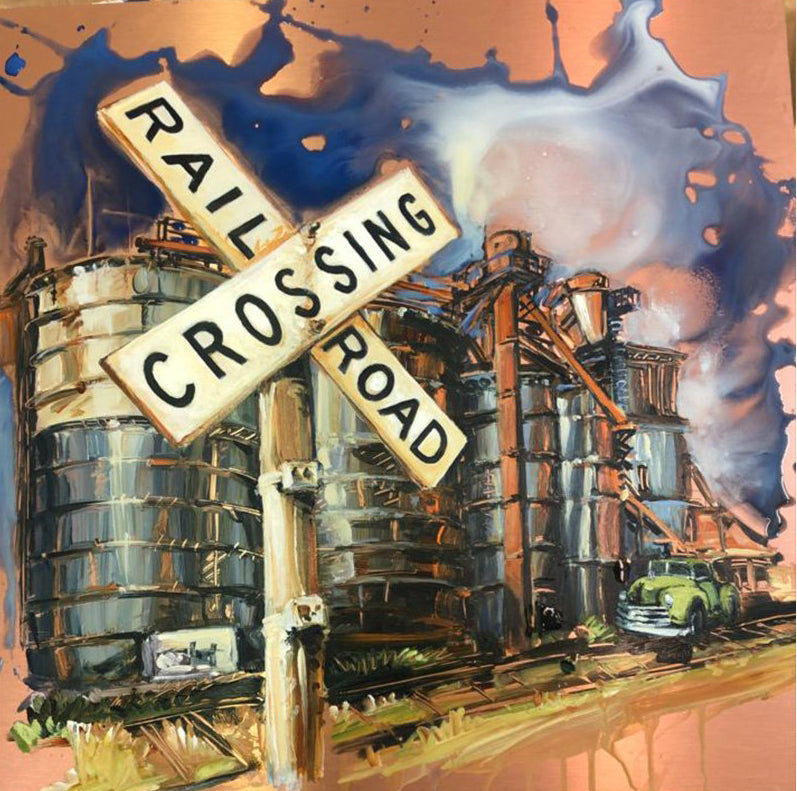 Crossing Railroad | Full Round/Square Diamond Painting Kits | 20x20-50x50cm
