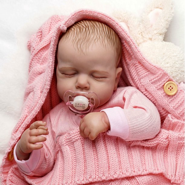 18" Lifelike Reborn Realistic Sleeping Baby Girl Doll Eyes Closed Loulou