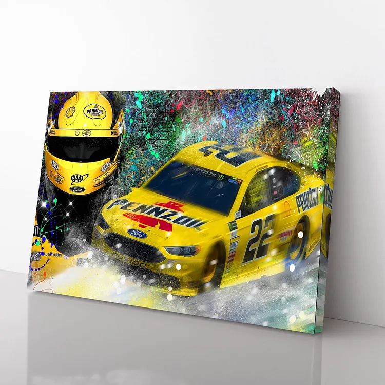 NASCAR Joey Logano Canvas Wall Art