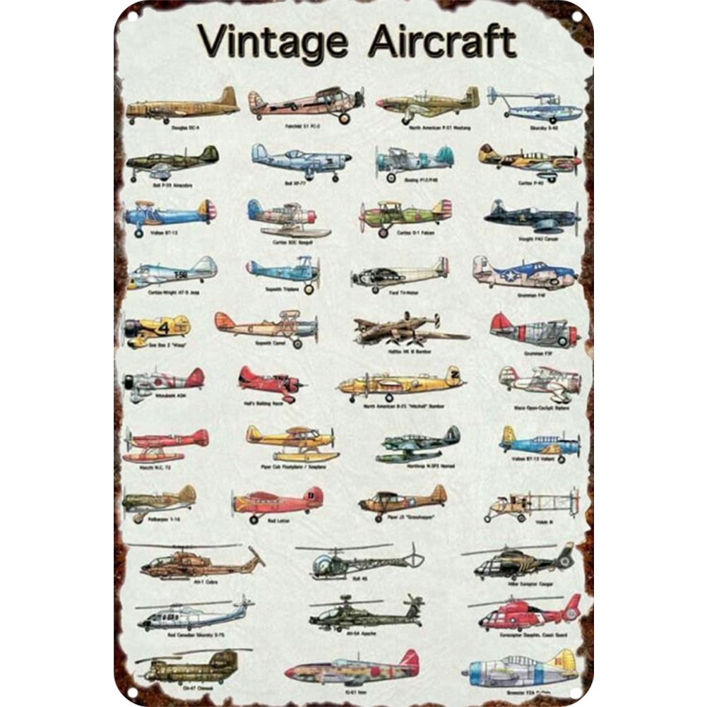 Vintage Aircraft - Metal Tin Signs(8*12Inch/12*16Inch)