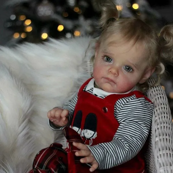 Reborn Girl Elma 12" Real Lifelike Soft Weighted Body Reborn Silicone Doll