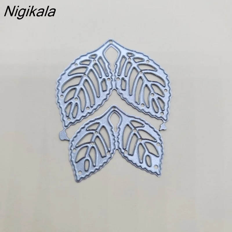 Nigikala Metal Cutting Dies Stencil Mint Leaf Decoration Scrapbooking ...