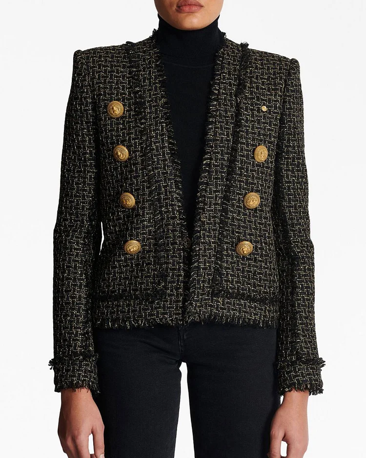 Double-breasted Tweed Jacket