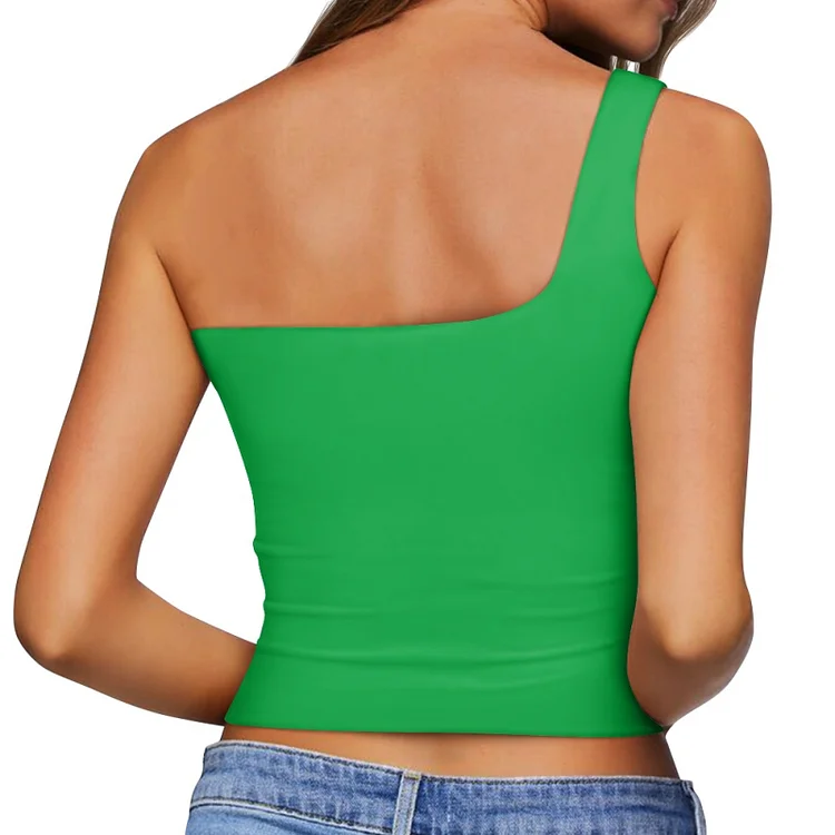 Slant shoulder tops