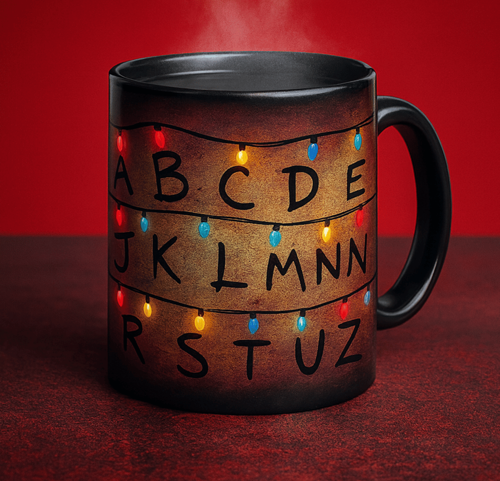 Mindflayer Mug Cup, Xmas Stranger Lights Color Changing Heat Activated ...