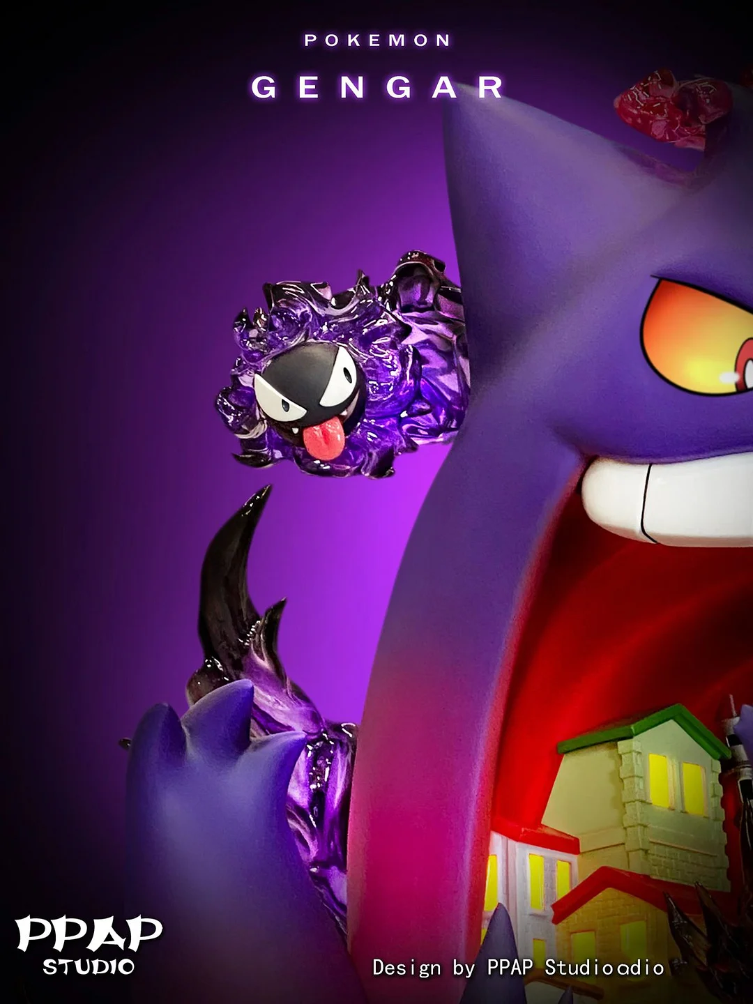 Evolution Series Gigantamax Gengar with LED - Pokemon Resin Statue ...