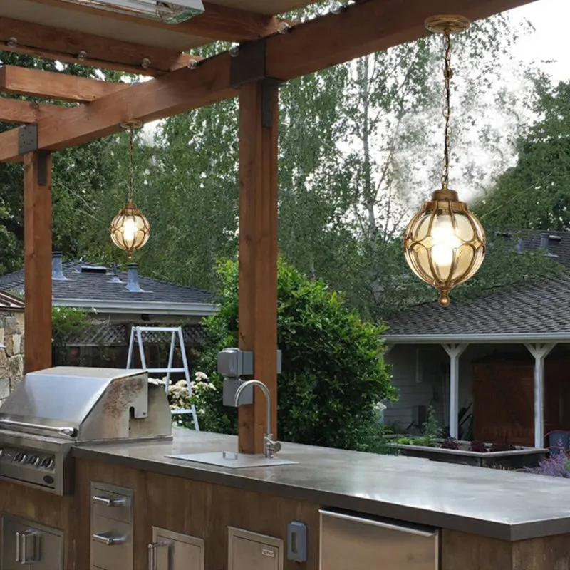 Retro Outdoor Waterproof Garden Pendant Light