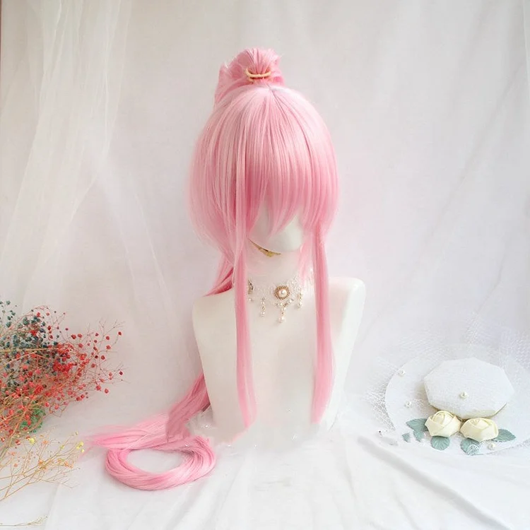 Zero Two Ponytail Cosplay Pink Wig BE915