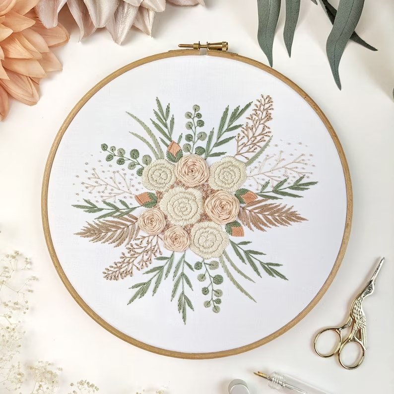 Boho Bouquet Embroidery Kit